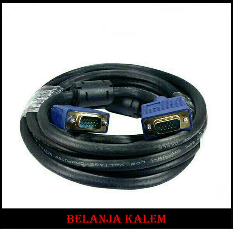 Jual KABEL VGA TO VGA 5METER (CPU/PROYEKTOR) PART KOMPUTER | Shopee ...