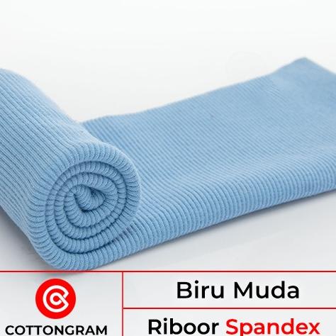 Jual Cottongram Kain Rib Bur Cotton Spandex Seri Warna Muda Per 200 ...