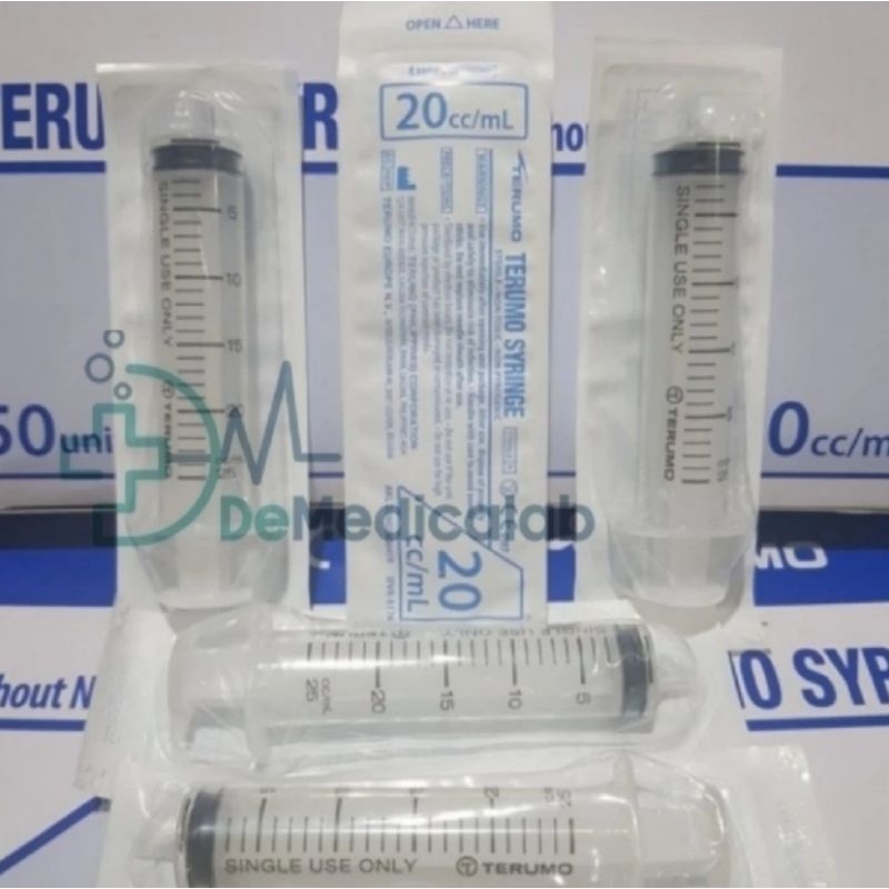 Jual Spuit Jarum Terumo 20Ml-25Ml / Syringe Terumo 20 Ml - 25 Ml ...