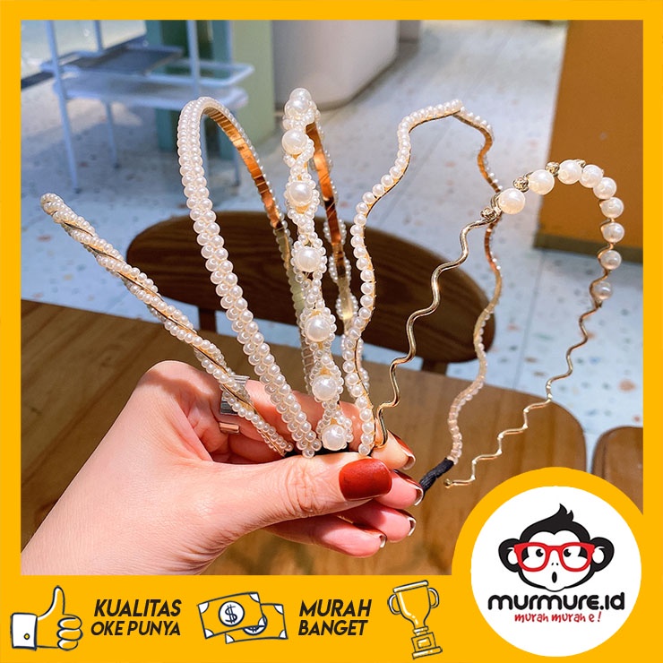 Jual MURMURE.ID | BANDO MUTIARA KOREA HEADBAND WANITA BANDANA AKSESORIS ...