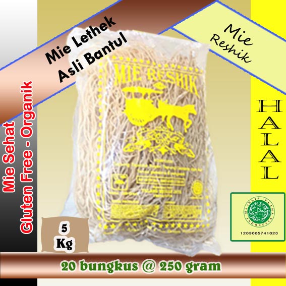 Jual 5kg - 20 bungkus @250gram mie lethek mi letek Gluten Free organik ...