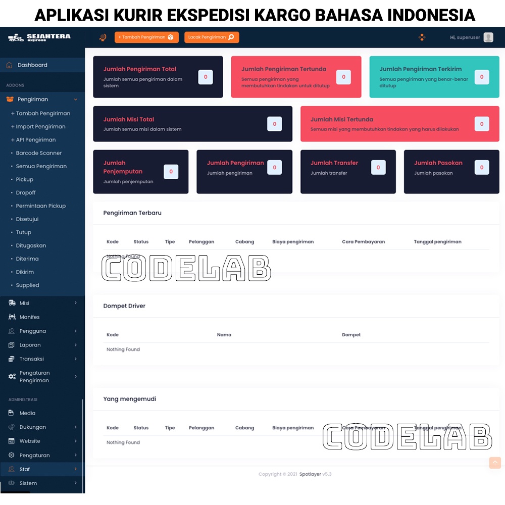 Jual Source Code Aplikasi Cargo Expedisi Trucking Kurir Logistik ...