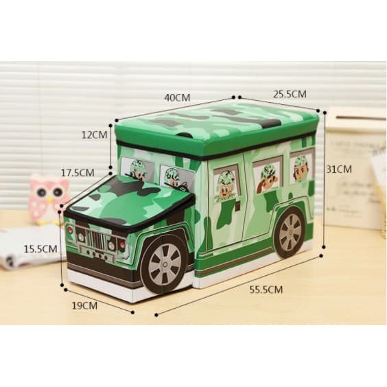 Jual Sb006 - Army Bus Storage Box / Kotak Penyimpanan Bentuk Bus ...