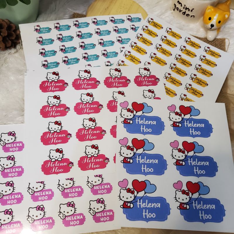Jual custom sticker nama waterproof | Shopee Indonesia