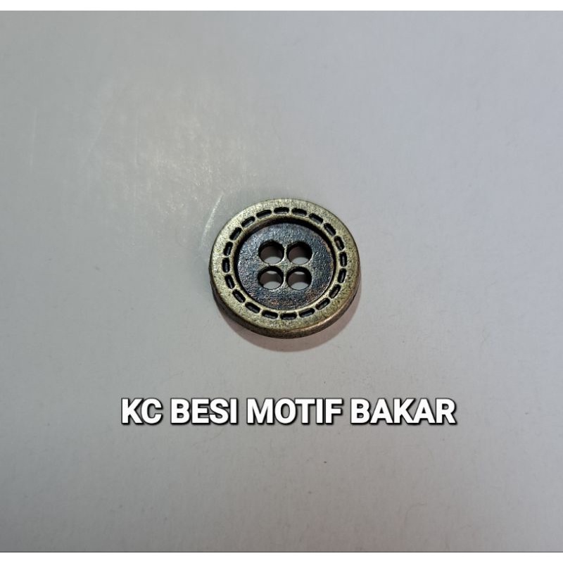 Jual Kancing baju besi model garis lobang 4 diameter 15 mm kancinf ...