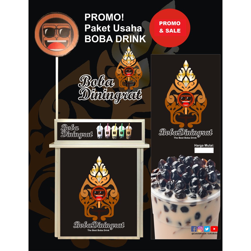 Jual Paket Usaha Lengkap Franchise Boba Drink waralaba BobaDiningrat ...