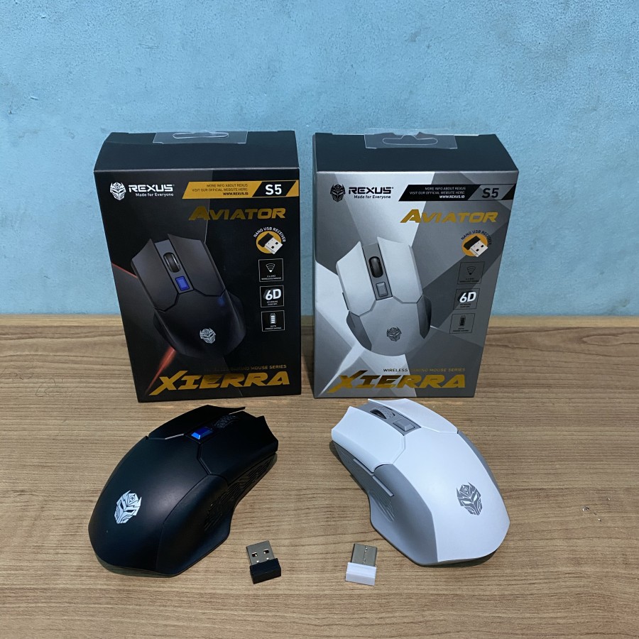 Jual Rexus Mouse Gaming Wireless Xierra S5 Aviator | Shopee Indonesia