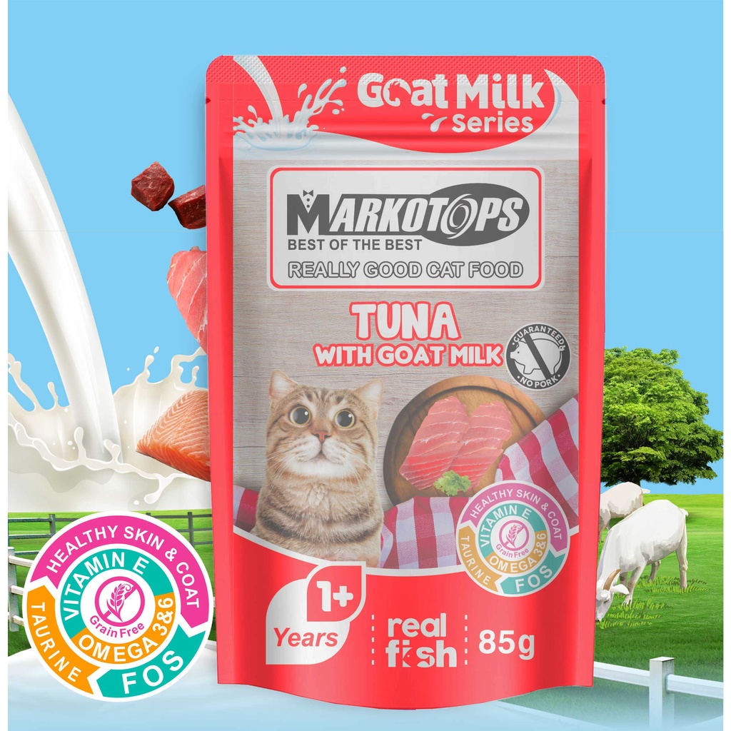 Jual MARKOTOPS CAT POUCH 85GR with GOAT MILK / MAKANAN BASAH KUCING ...