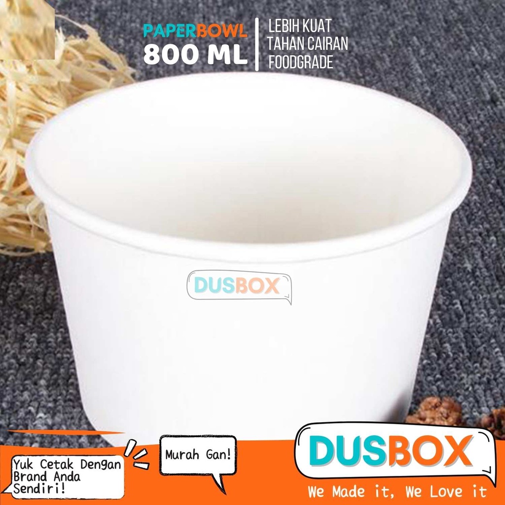 Jual Paper Bowl 800 ml / Mangkuk Kertas / Wadah Kertas / Cup Bowl ...