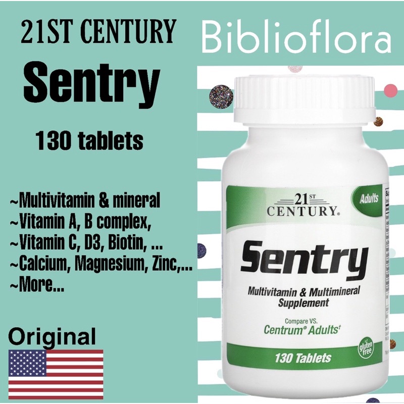 Jual 21st Century Sentry Multivitamin Multimineral 130 tablets Adult ...