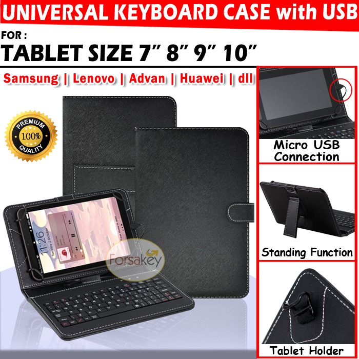 Jual Universal Keyboard Keyboard Kibord Kibod Papan Ketik USB Flip Case ...