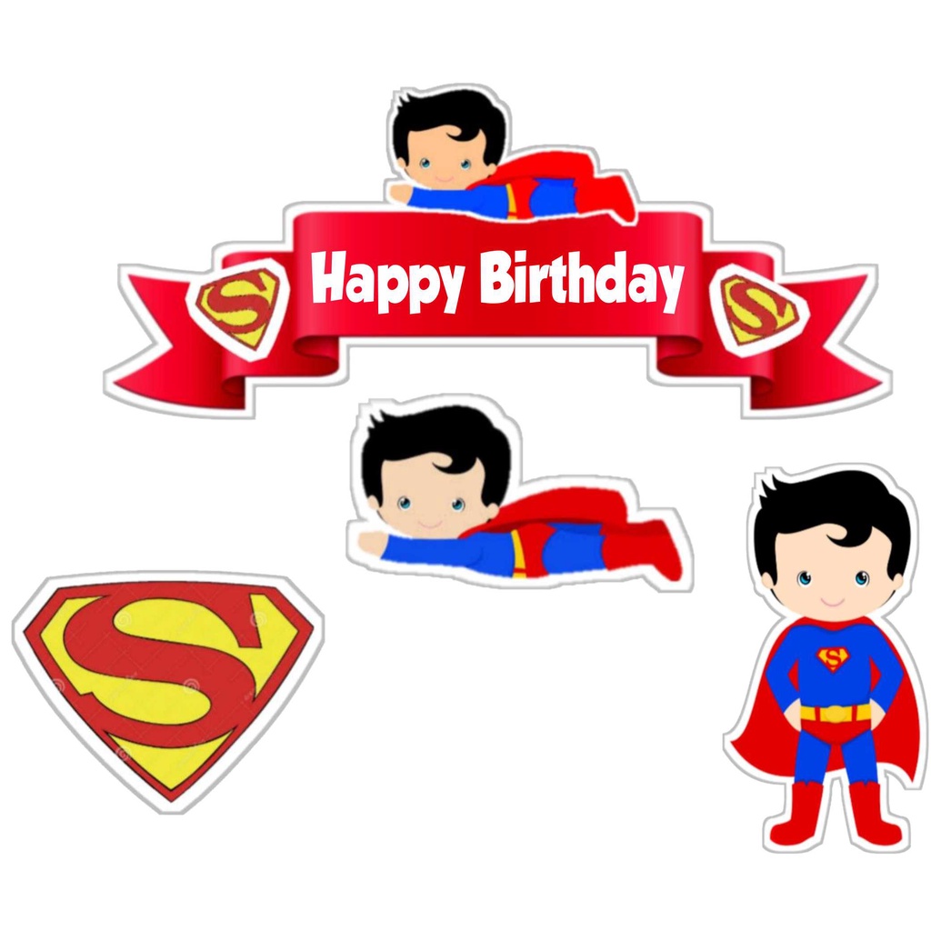 Jual TOPPER CAKE ULANG TAHUN / HIASAN KUE SUPERMAN | Shopee Indonesia
