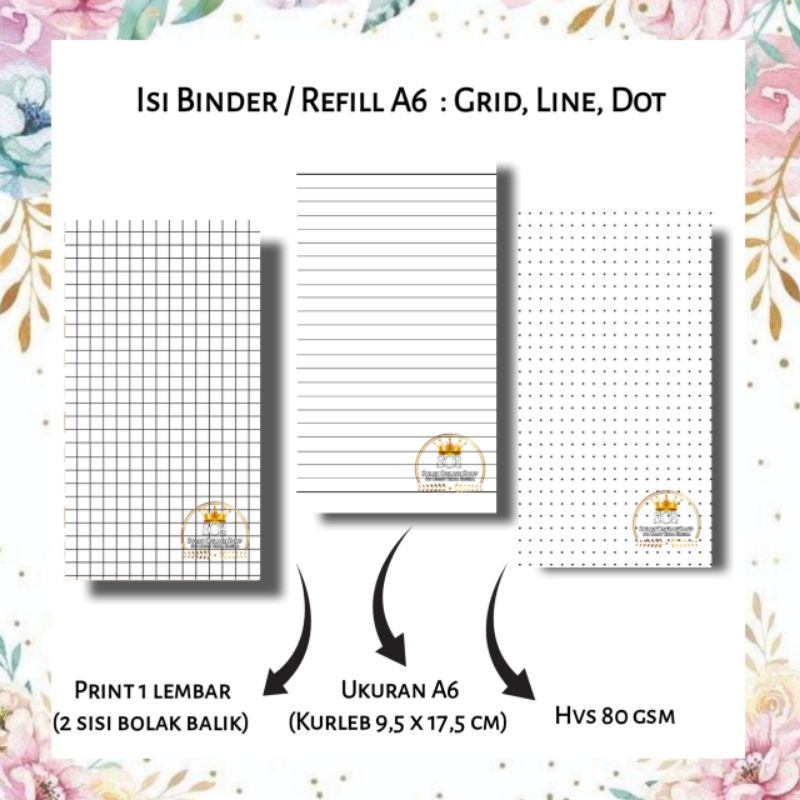 Jual Isi Binder Refill Grid Line Dot | Isi 30 Lembar | Hvs 80 gsm ...