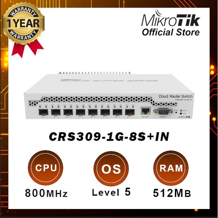 Jual MikroTik Cloud Router Switch CRS309-1G-8S+IN 1 unit | Shopee Indonesia
