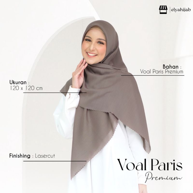 Jual Voal Paris premium uk 120x120 / Hijab Voal syar'i Lasercut / paris ...