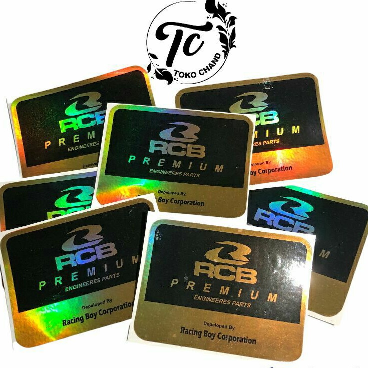 Jual stiker shock rcb premium gold hologram sticker tanki stiker custom ...
