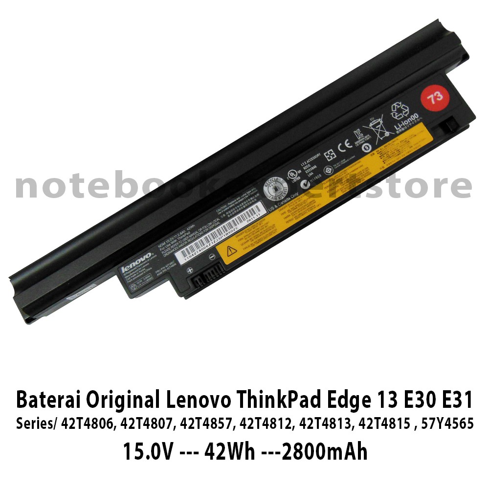 Jual Baterai Original Laptop Lenovo ThinkPad Edge 13 E30 E31 | Shopee Indonesia