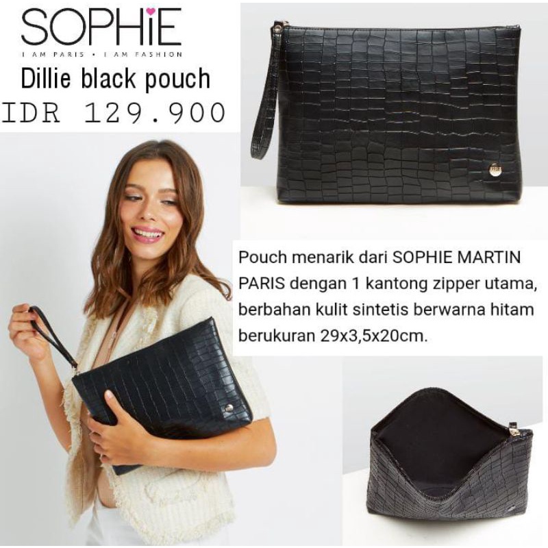 Jual DILLIE BLACK POUCH SOPHIE MARTIN POUCH SULTAN TERBARU 2021 SOPHIE ...