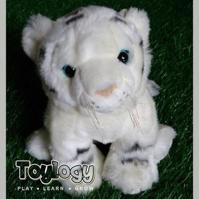 Jual Boneka Hewan Macan / Harimau Putih ( White Tiger Doll ) - 10 Inch ...