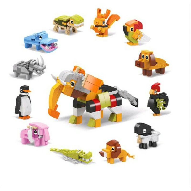 Jual Animal Brick lego Binatang lengkap Animal Kingdom 12 in 1 | Shopee ...