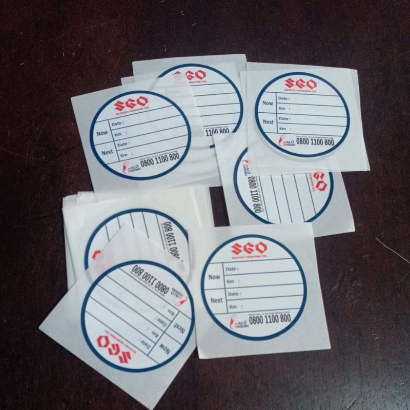 Jual STIKER / LABEL TEMPEL PENANDA GANTI OLI / HARGA PER 10 PCS ...