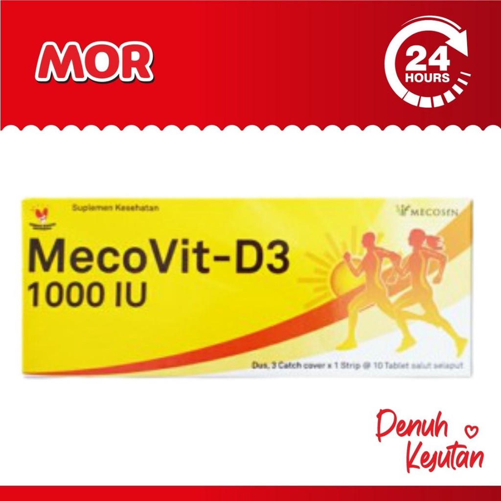 Jual MECOVIT Vitamin D3 1000 IU isi 30 s | Shopee Indonesia