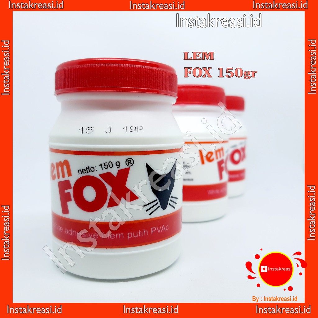 Jual LEM KERTAS FOX 150 GRAM / LEM KAYU FOX 150 GRAM - WHITE ADHESIVE PVAC - UK 150 GRAM ...