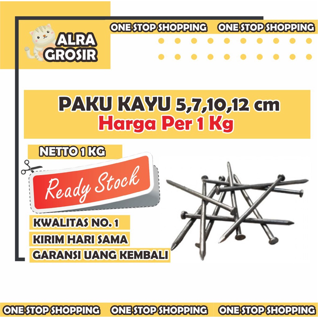 Jual Paku Kayu Kuat dan Tajam Berbagai Ukuran 5cm, 7cm, 10cm, 12cm per 1kg Paku Kayu kiloan ...