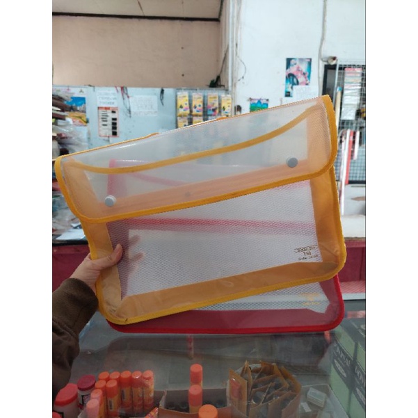 Jual School Bag / Document Bag / Map Dokumen Kancing / Map Jaring F4 ...