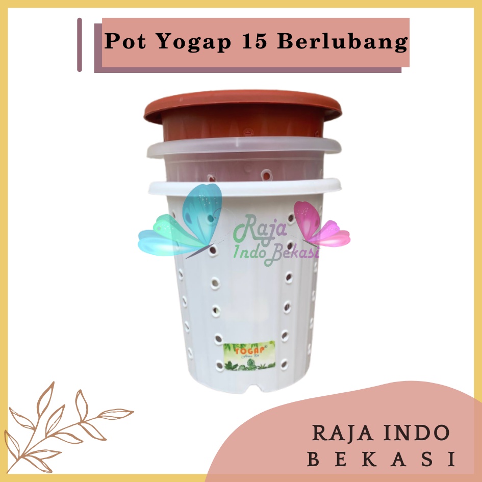Jual Pot Yogap 15 Putih Bening Transparan Merah Bata Merah Coklat ...