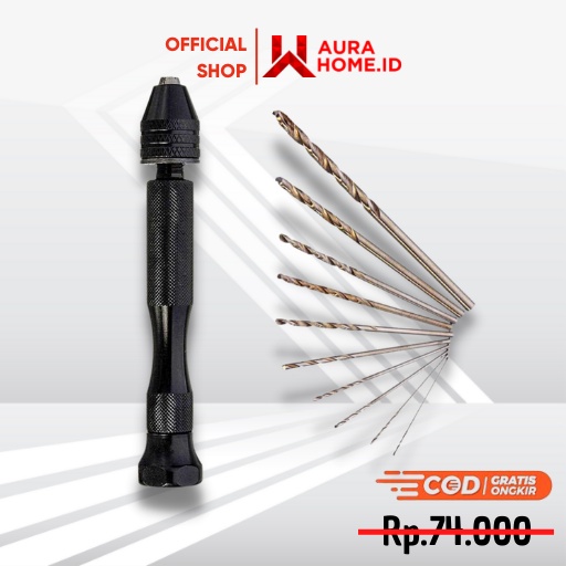 Jual Bor Tangan Manual HSS Twist Drills dengan 10 Mata Bor / Bor Tangan ...