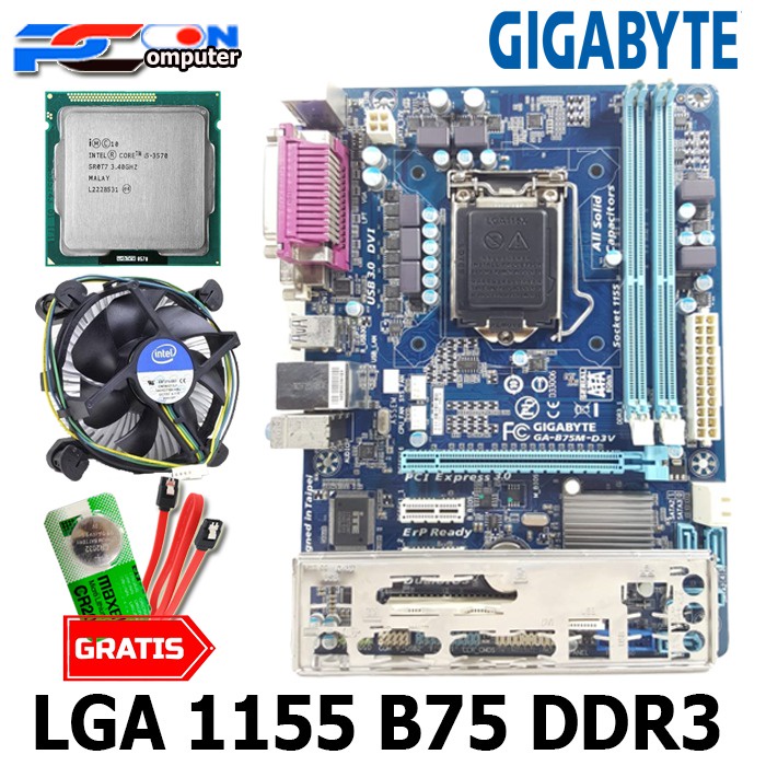 Jual Mobo Mainboard Motherboard B75 Intel LGA 1155 vga onboard ddr3 ...