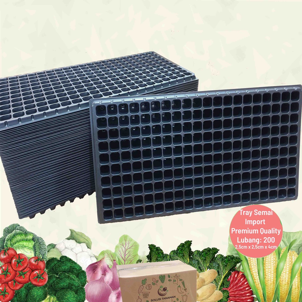 Jual Tray Semai 200 Lubang (5pcs) Import Premium Quality Tidak Mudah ...