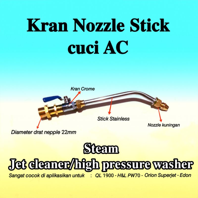 Jual Nozzle semprot cuci ac kran nozel steam jet cleaner high pressure ...