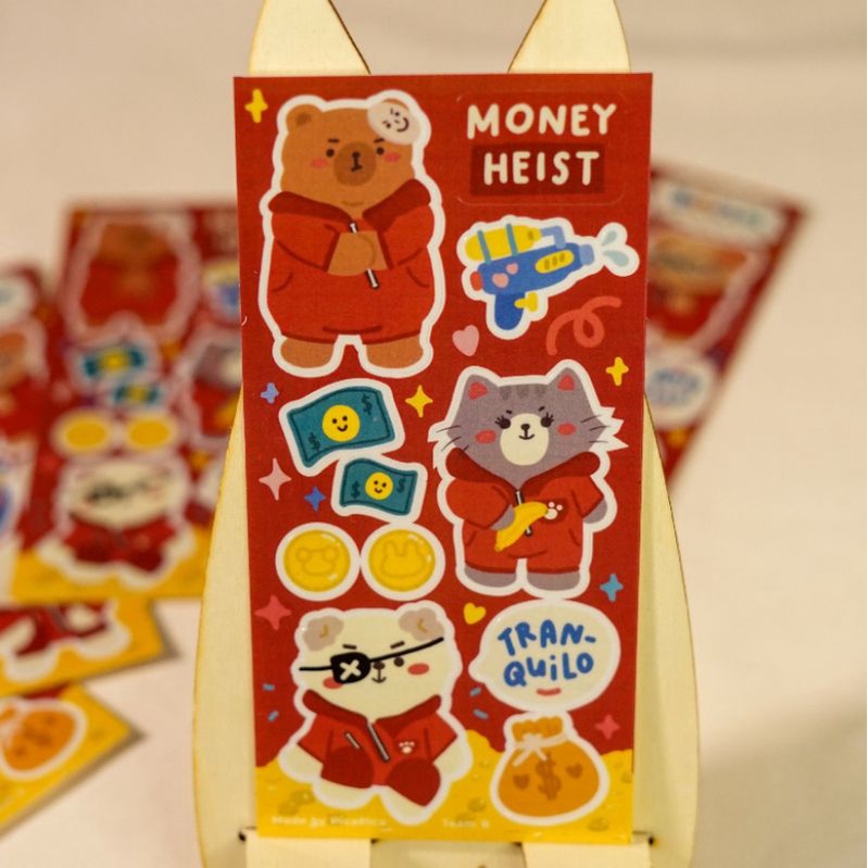 Jual Mini Sticker Pack - Money Heist Fan Art | Shopee Indonesia