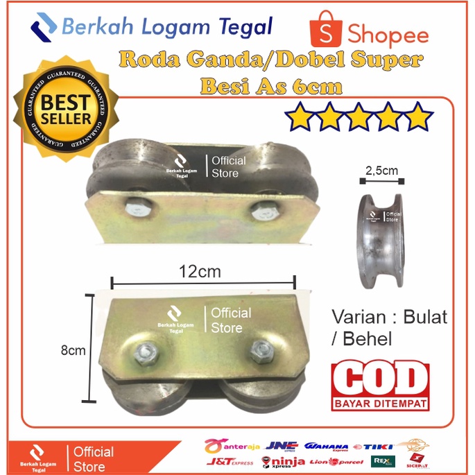 Jual Roda Pagar 6 cm Super Ganda Besi Roda Double | Shopee Indonesia