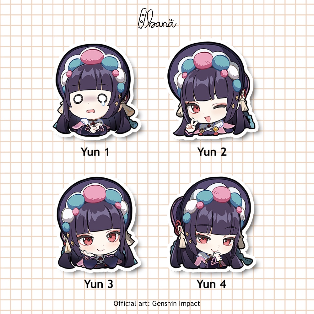 Jual Stiker Genshin Impact YUNJIN Sticker Vinyl Waterproof Bijian ...