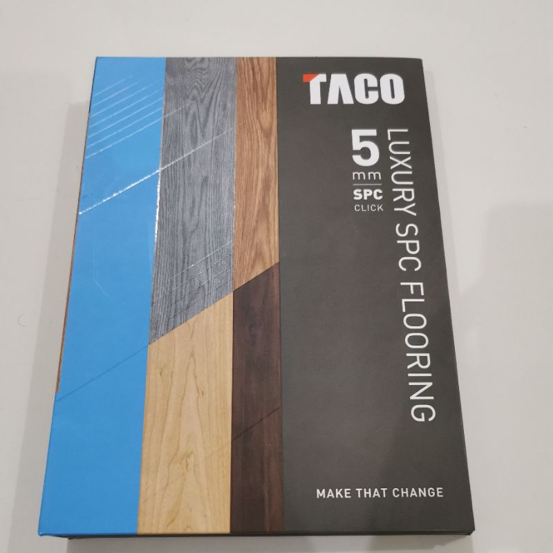 Jual Katalog contoh sampel Vinyl lantai Taco spc 5mm flooring kayu ...