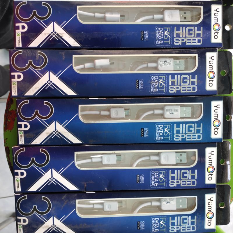 Jual kabel cas fast charging 3.A data & charging High speed 100cm usb ...