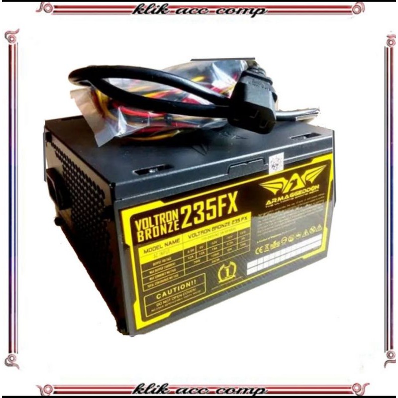 Jual Pawer Supply / PSU Armaggeddon Voltron Bronze 300FX-600 Watt - Multicolour LED Light ...