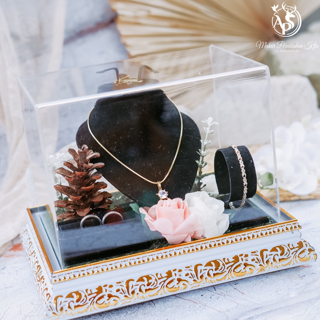Jual Kotak Perhiasan Seserahan Pernikahan 1 Set Acrylic Uk 22x17x19 cm ...