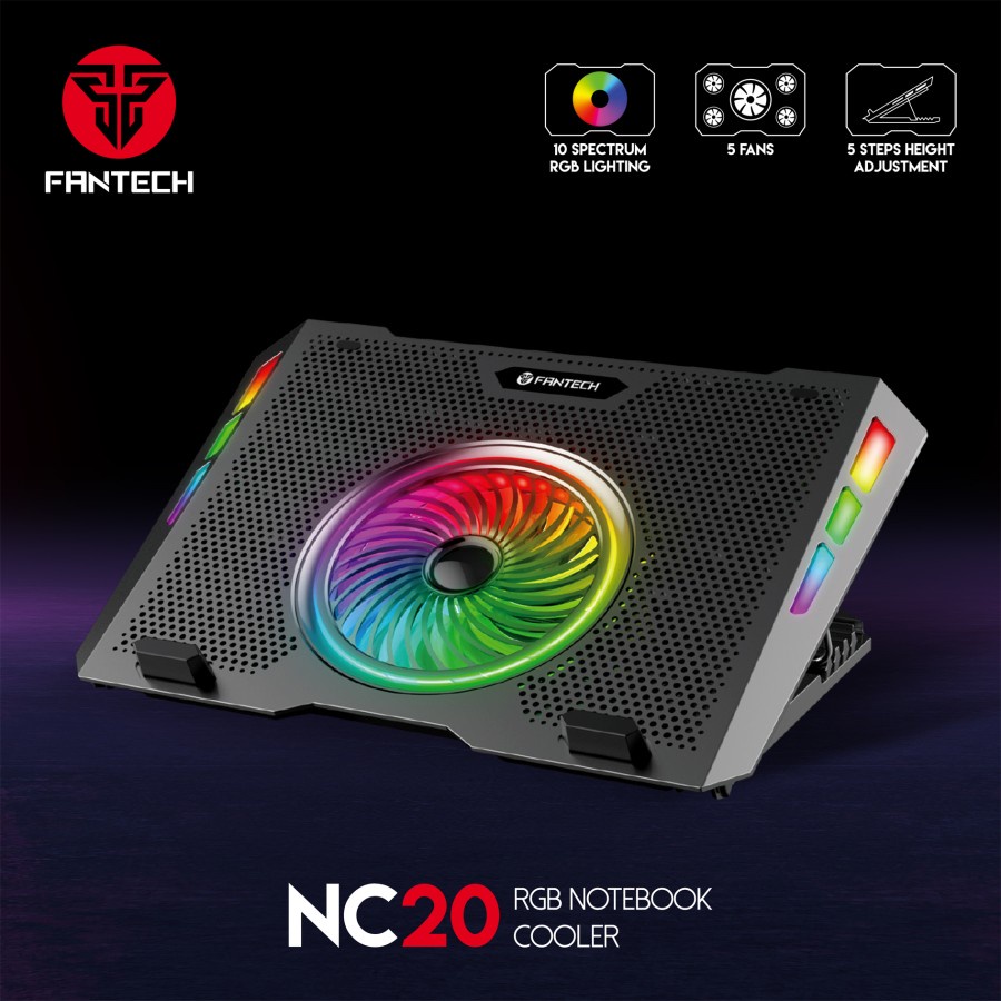 Jual FAN NOTEBOOK FANTECH GAMING NC-20 BK | Shopee Indonesia