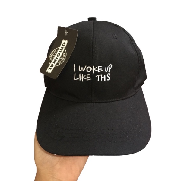 Jual Baseball Polo Cap I Woke Up Like This Unisex | Shopee Indonesia