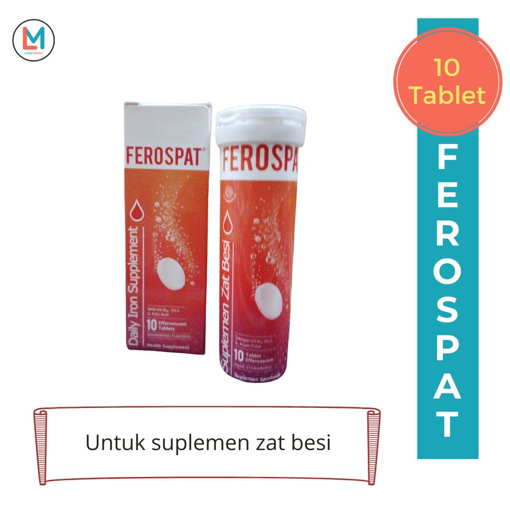 Jual Ferospat Tablet Effervescent Isi 10 | Suplemen Penambah Darah ...