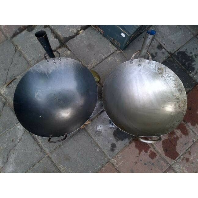 Jual wajan kuali baja hitam 40 cm via gojek | Shopee Indonesia