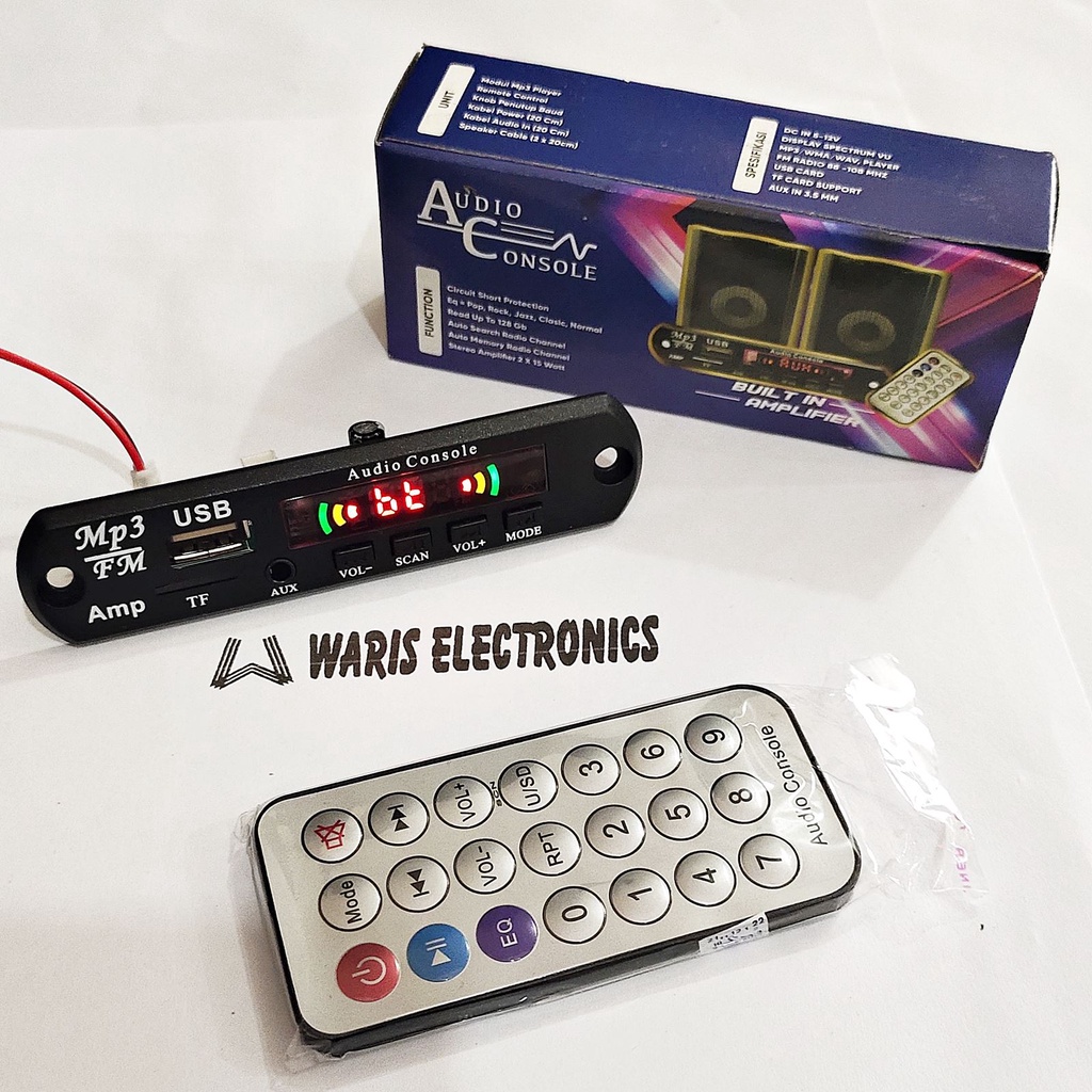 Jual Modul MP3 bluetooth Plus Amplifier stereo 2 x 15Watt USB FM Radio ...
