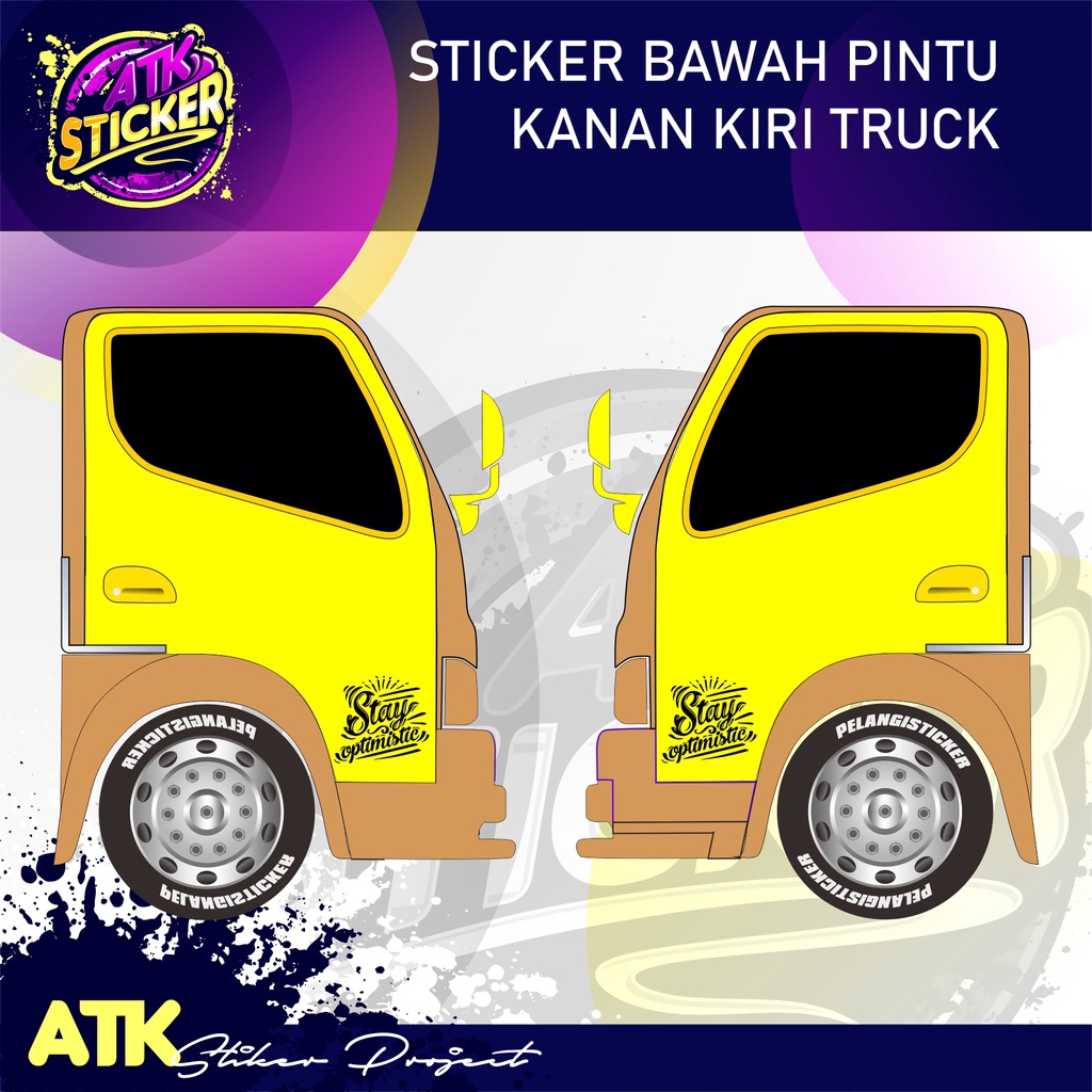Jual Stiker Pintu Truck Sticker Pintu Truck Kanan Kiri Bahan Nyala ...