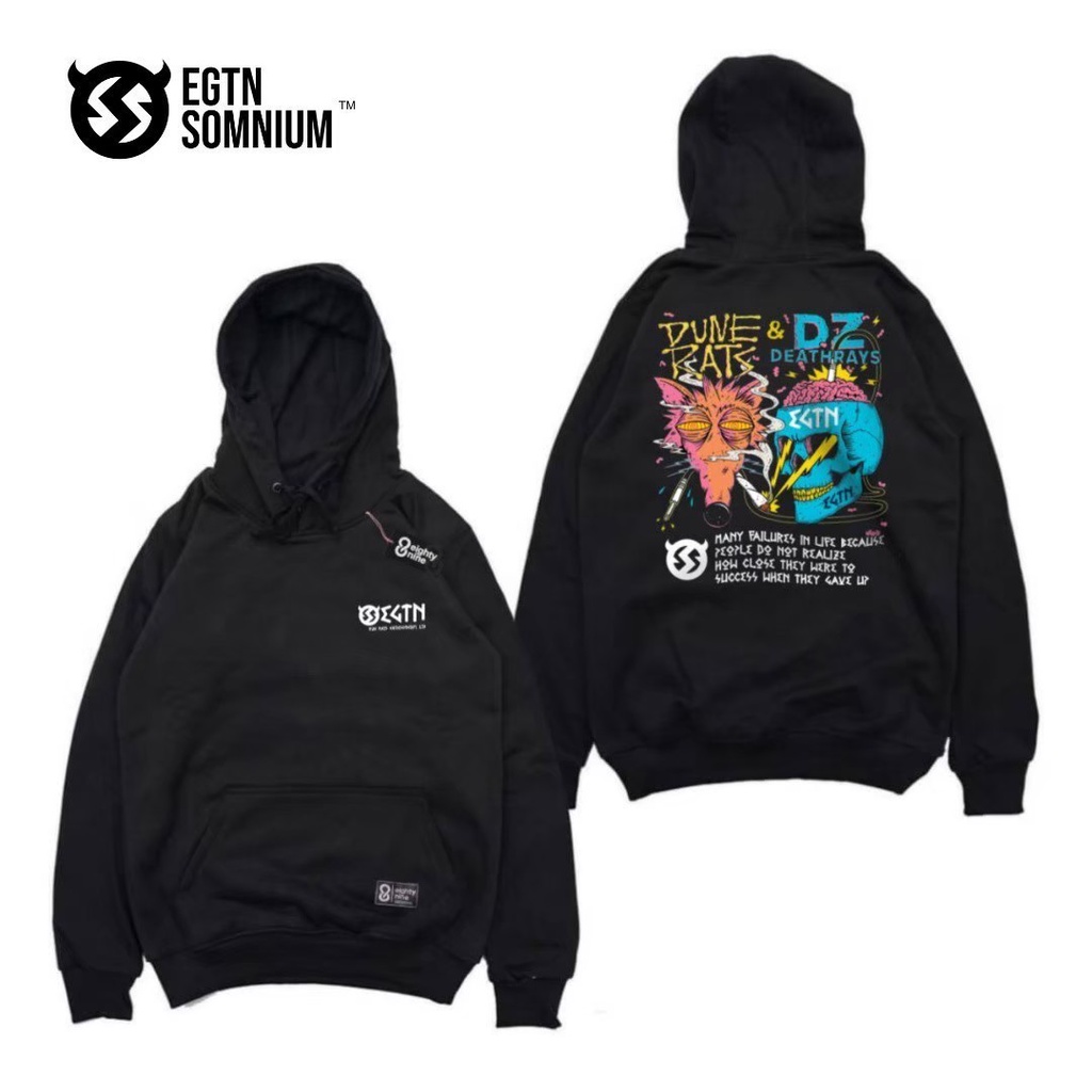 Jual ( COD ) SWEATER HOODIE PRIA DISTRO ORIGINAL EIGHTY NINE HITAM ...