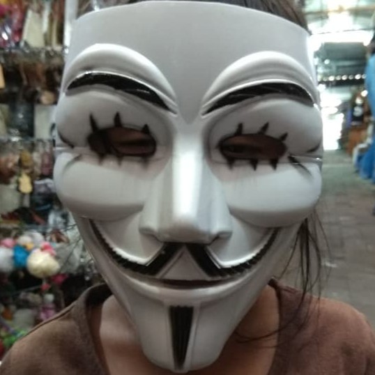 Jual TOPENG ANONYMOUS VENDETTA GUY FAWKES BAHAN PLASTIK - MAINAN MURAH ...