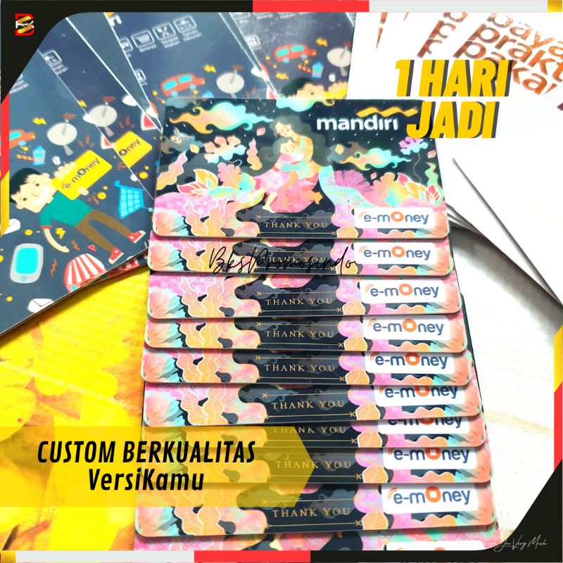 Jual Cetak Emoney custom satuan / Id Card langsung kirim desain bisa ...